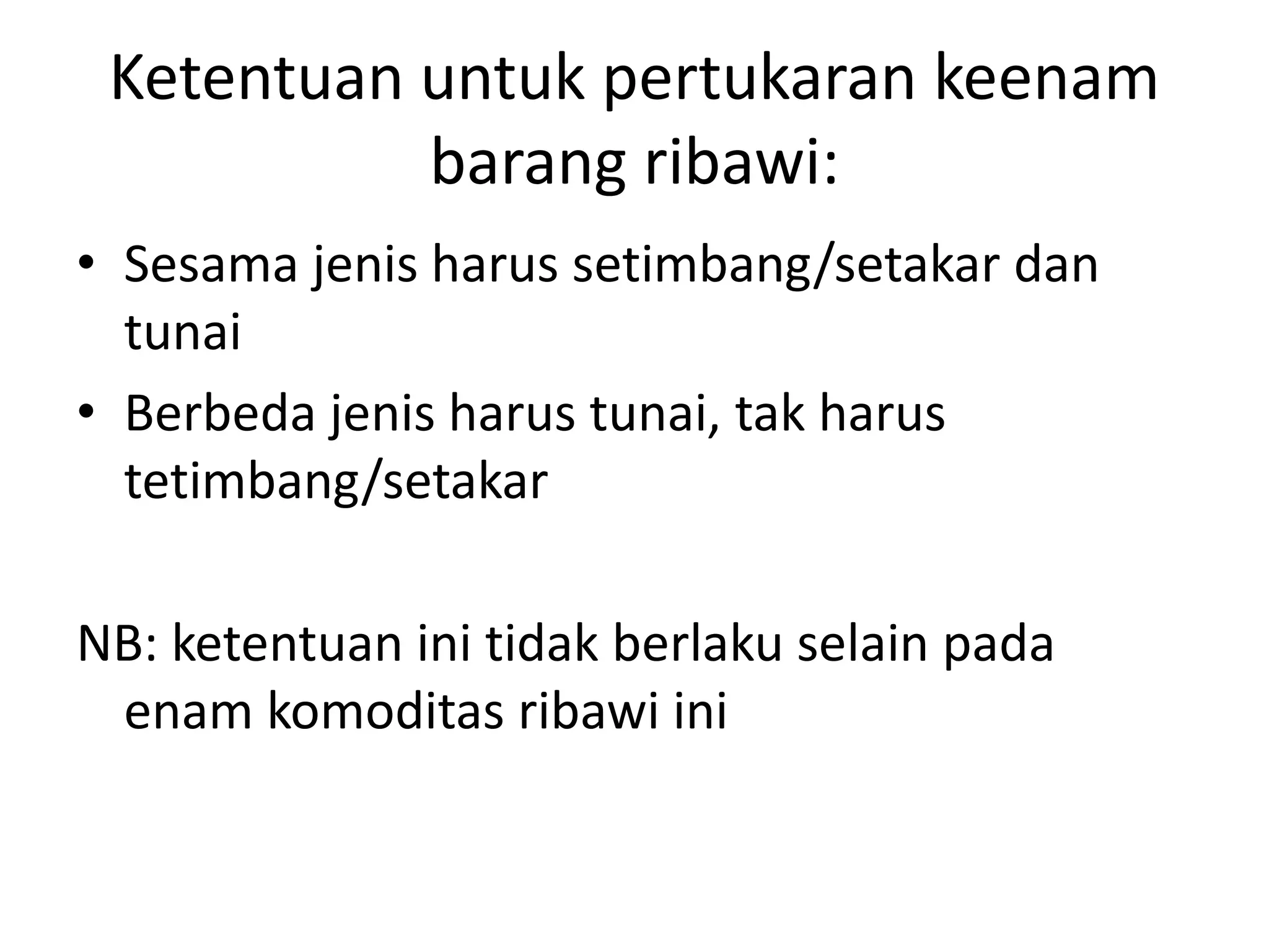 Macam Riba dan Contoh-contohnya - Titok Priastomo | PPT