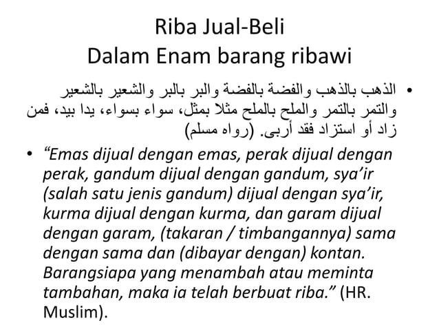 Macam Riba dan Contoh-contohnya - Titok Priastomo | PPT