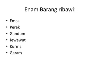 Macam Riba dan Contoh-contohnya - Titok Priastomo | PPT