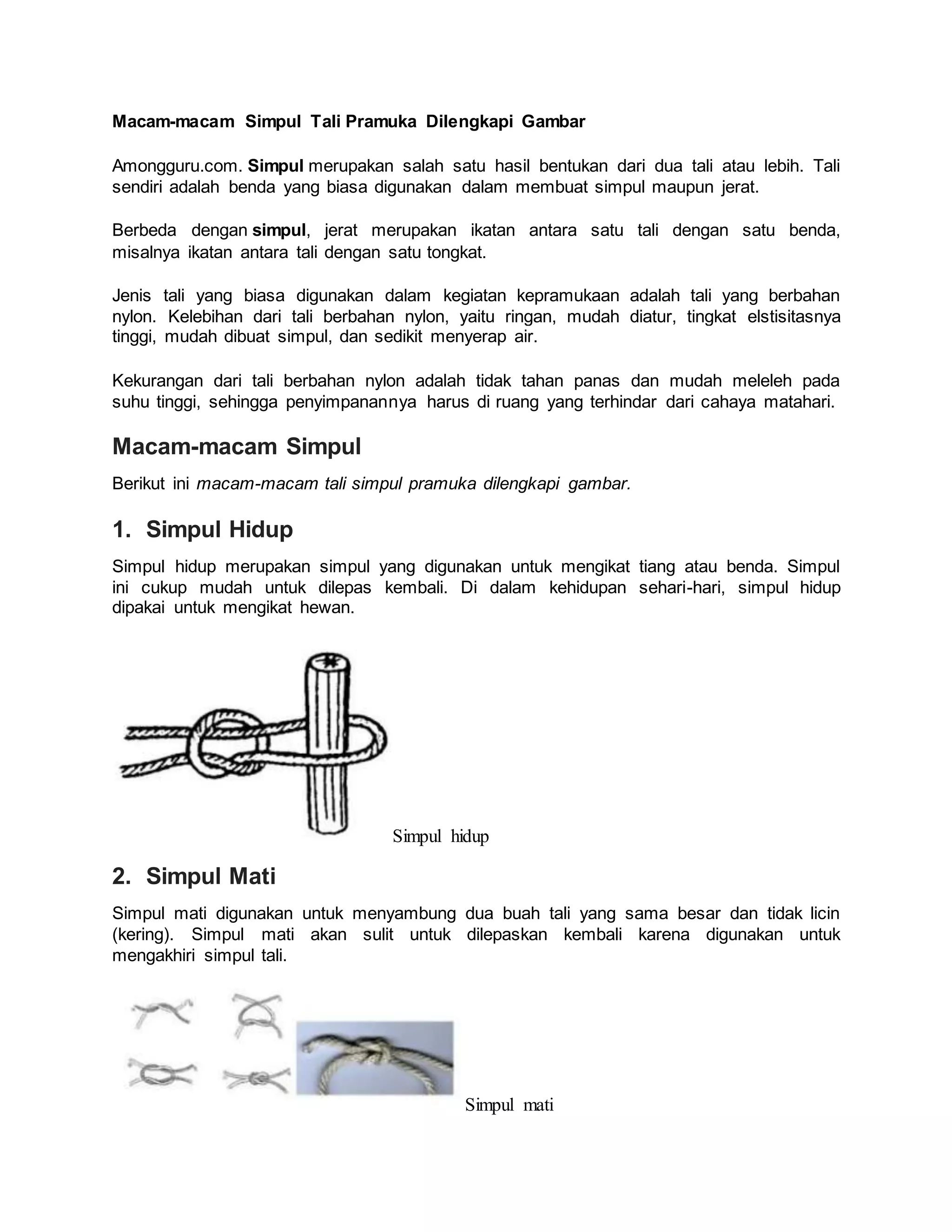 Macam simpul | DOCX