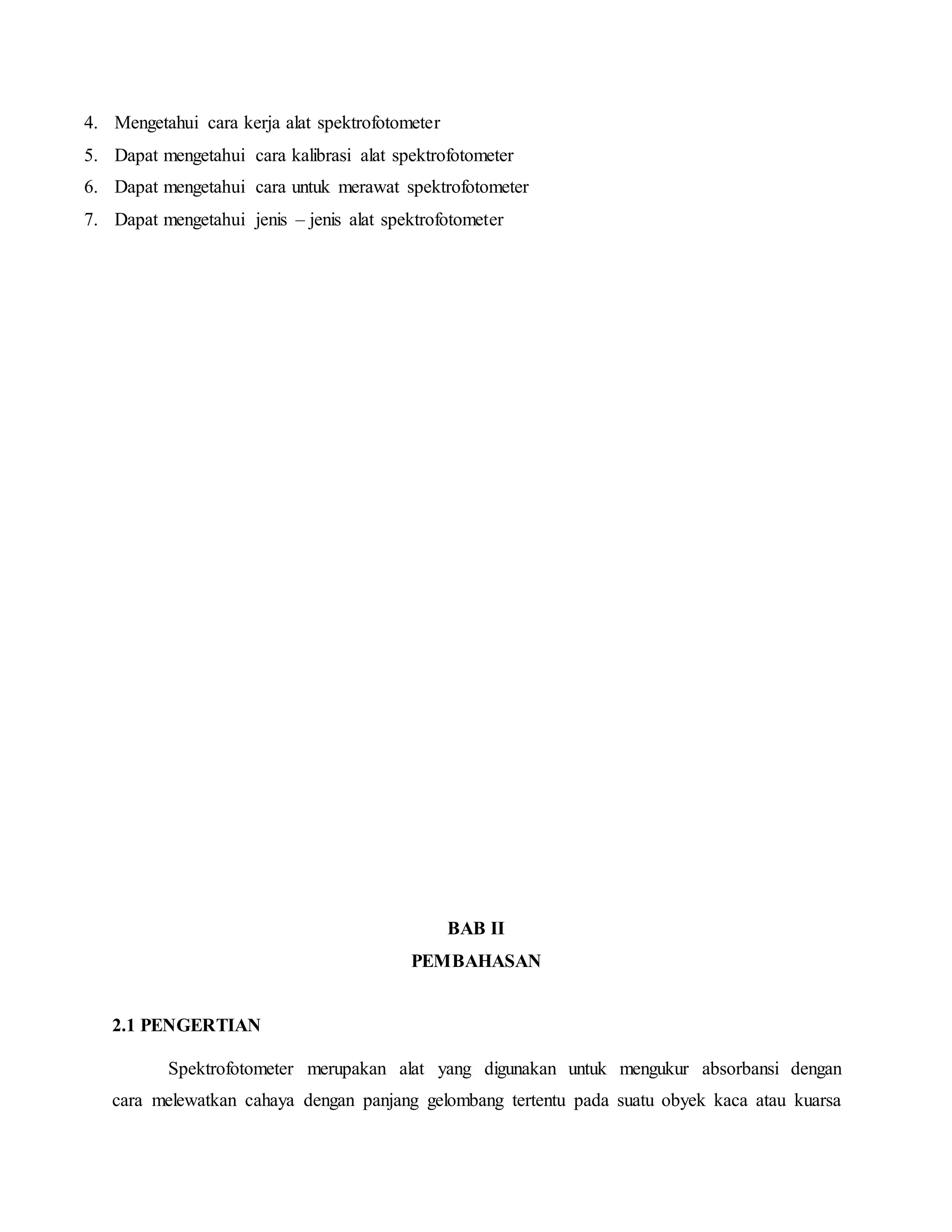 Macam spektrofotometri dan perbedaannya | DOCX