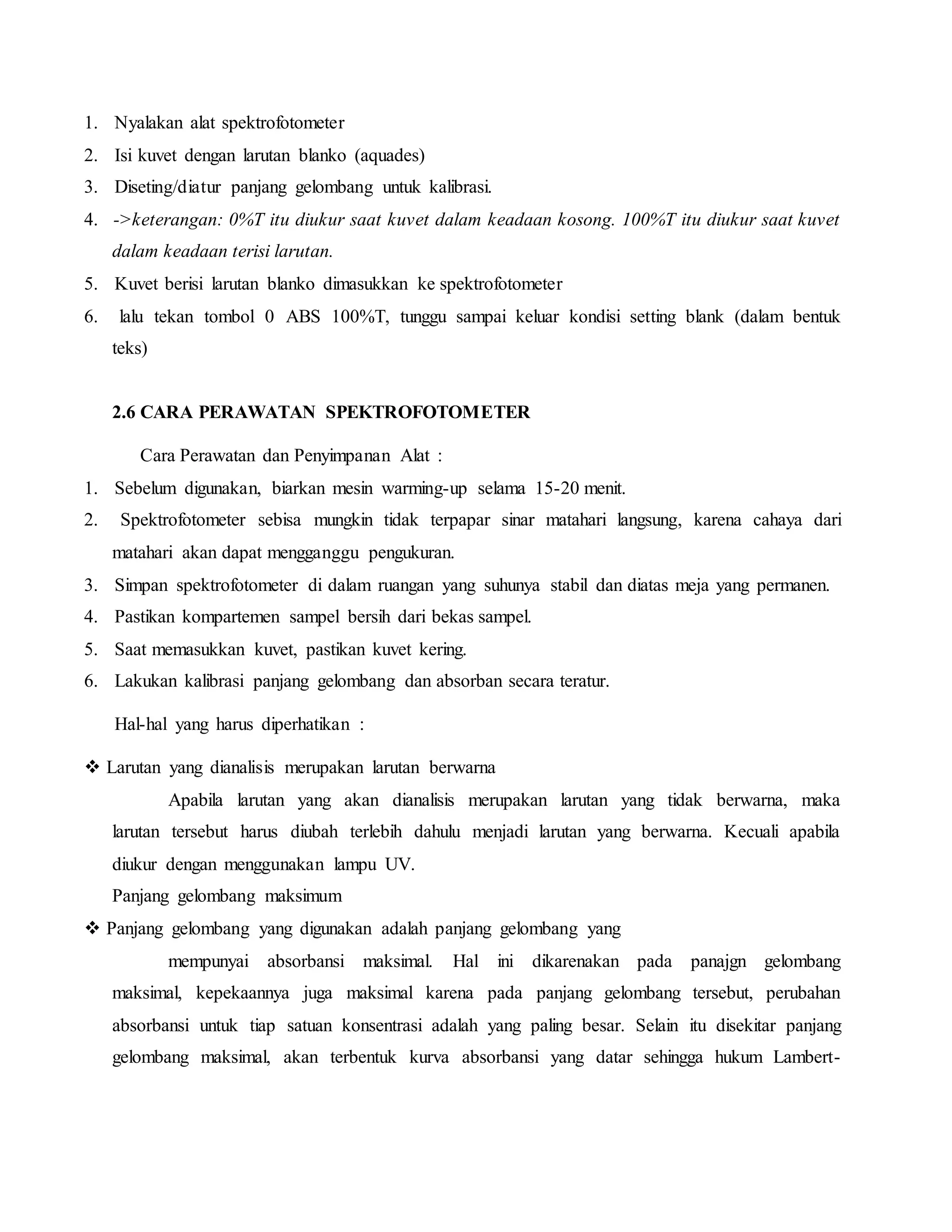 Macam spektrofotometri dan perbedaannya | DOCX