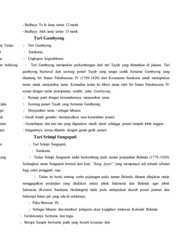 Macam tari klasik tari rakyat tari kreasi baru | PDF