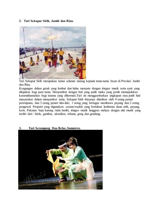 Macam tari tradisional indonesia | PDF