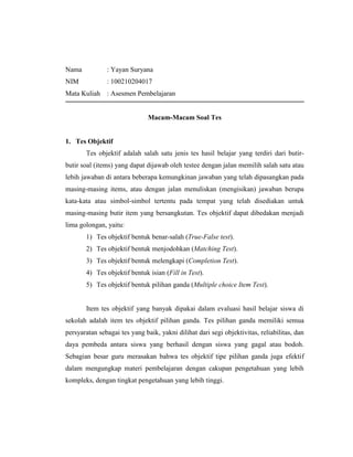 Macam-macam tes | PDF