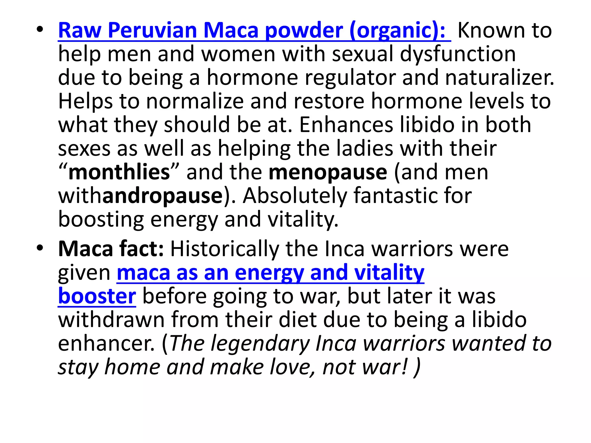 Maca smoothie recipes | PPTX