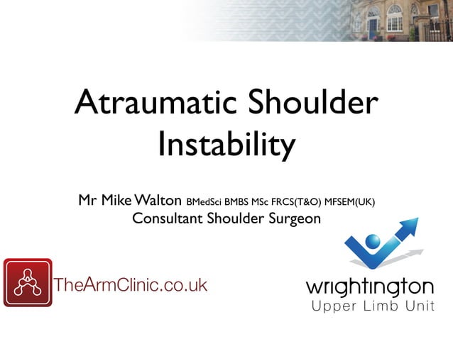 Atraumatic Shoulder Instability | PPT