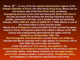 Macau | PPS