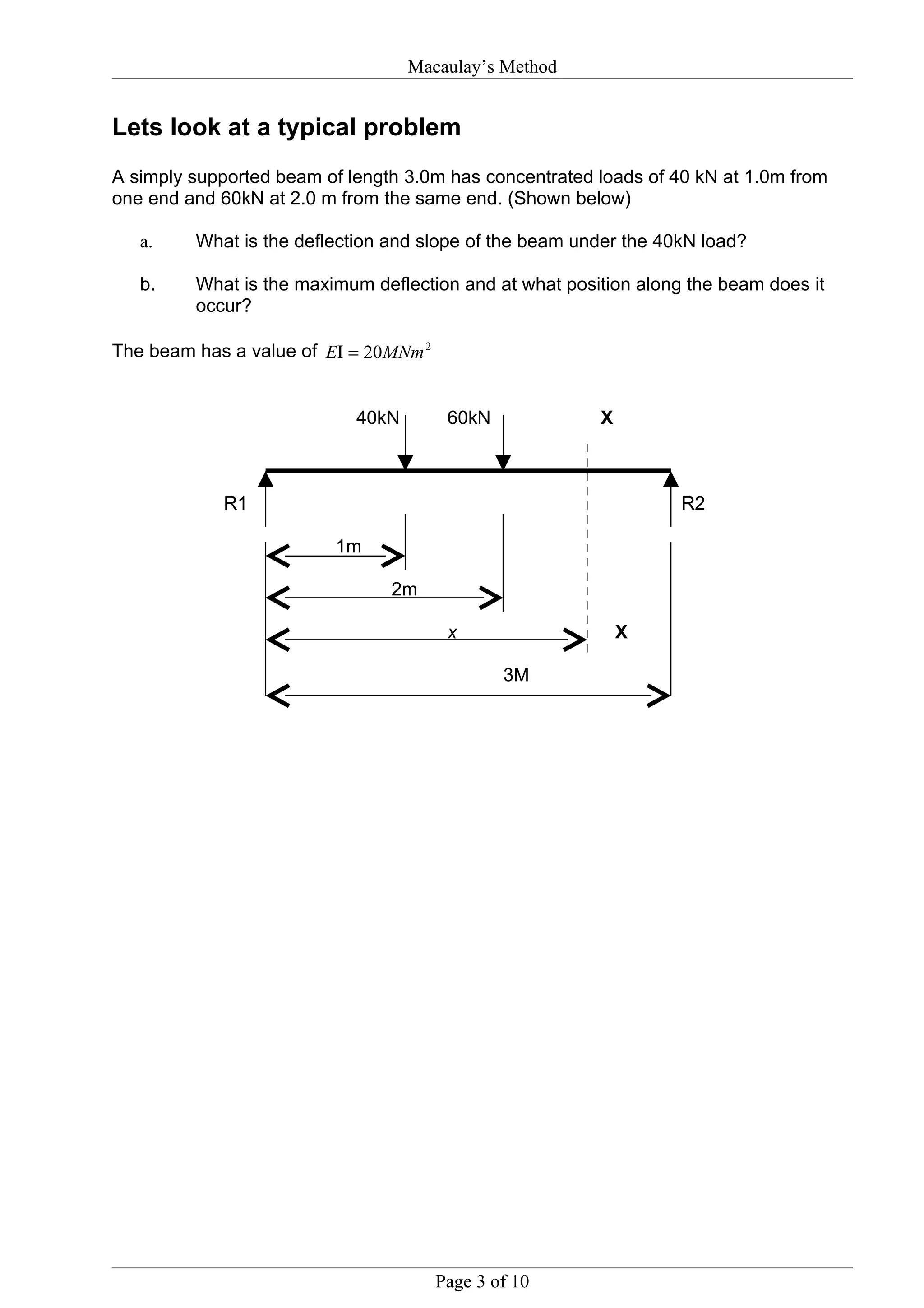 Macaulay's Method & Poisson's Ratio | DOC