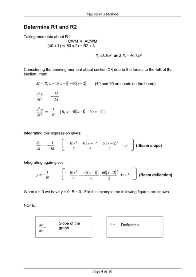 Macaulay's Method & Poisson's Ratio | DOC
