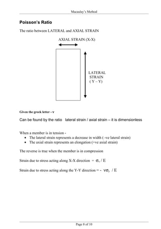 Macaulay's Method & Poisson's Ratio | DOC