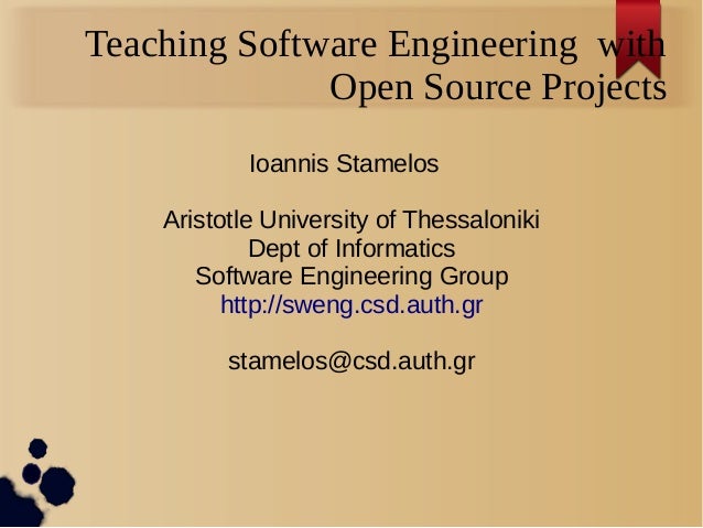 Teaching Software Engineering With Open Source Projects