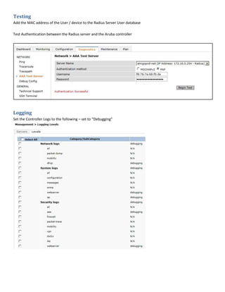 Mac authentication amigopod radius | PDF