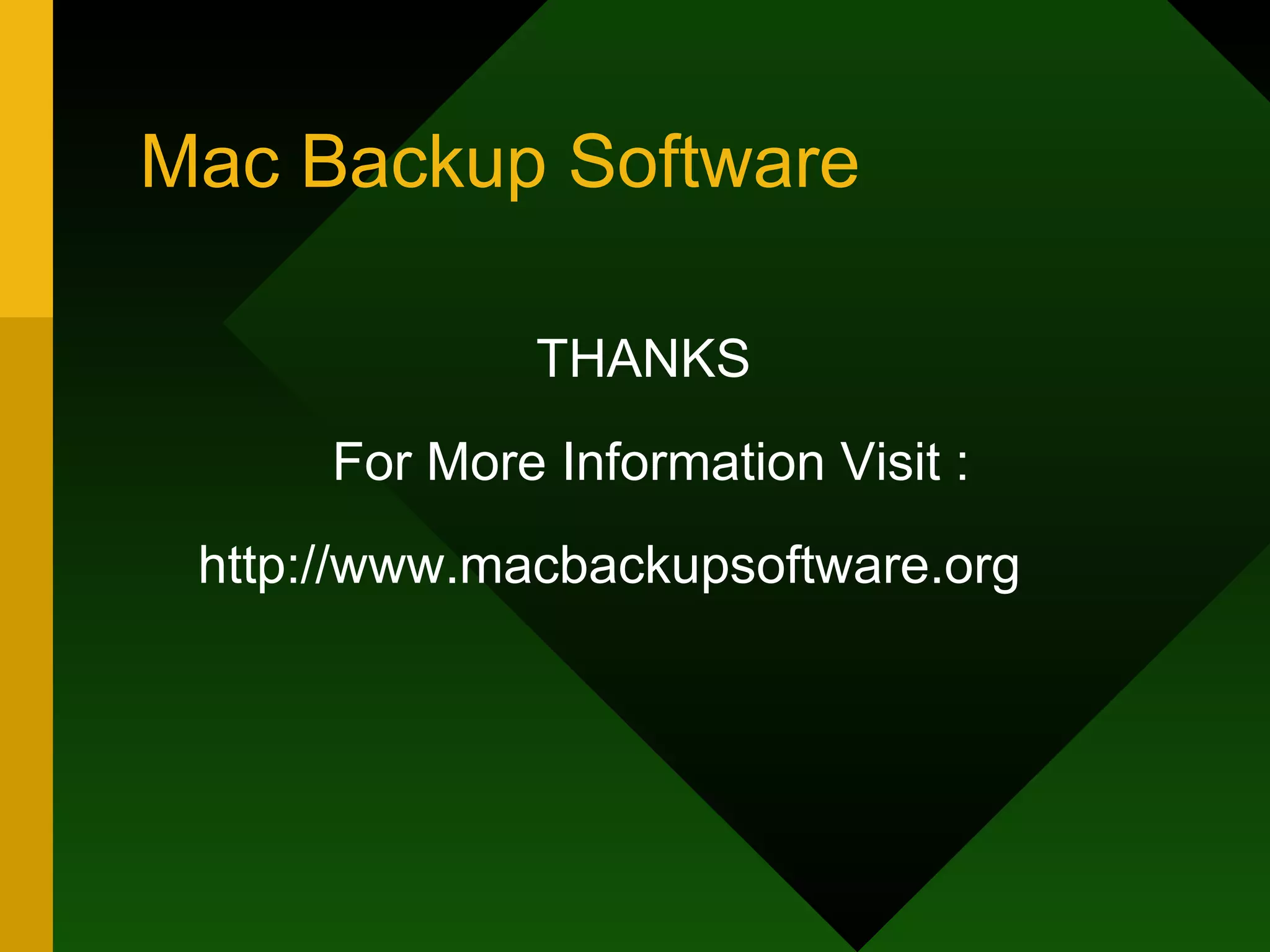 Mac backup software | PPT
