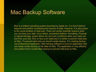 Mac backup software | PPT