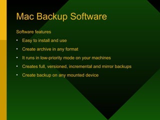 Mac backup software | PPT