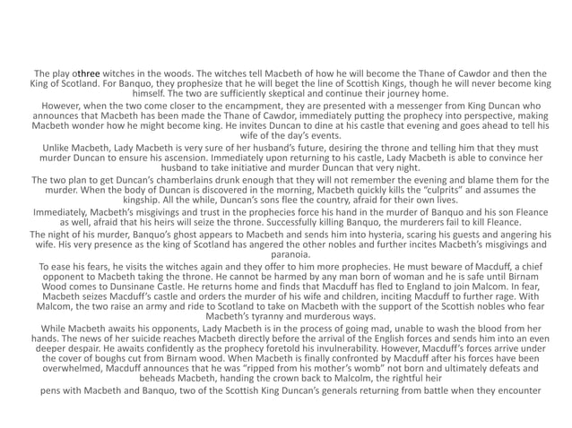 Macbeth | PPTX | Death, Injury, or Military Conflict | Sensitive Topics