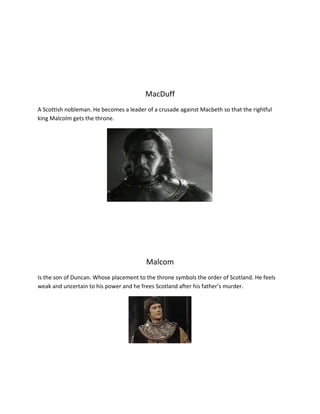 Macbeth characters | DOCX