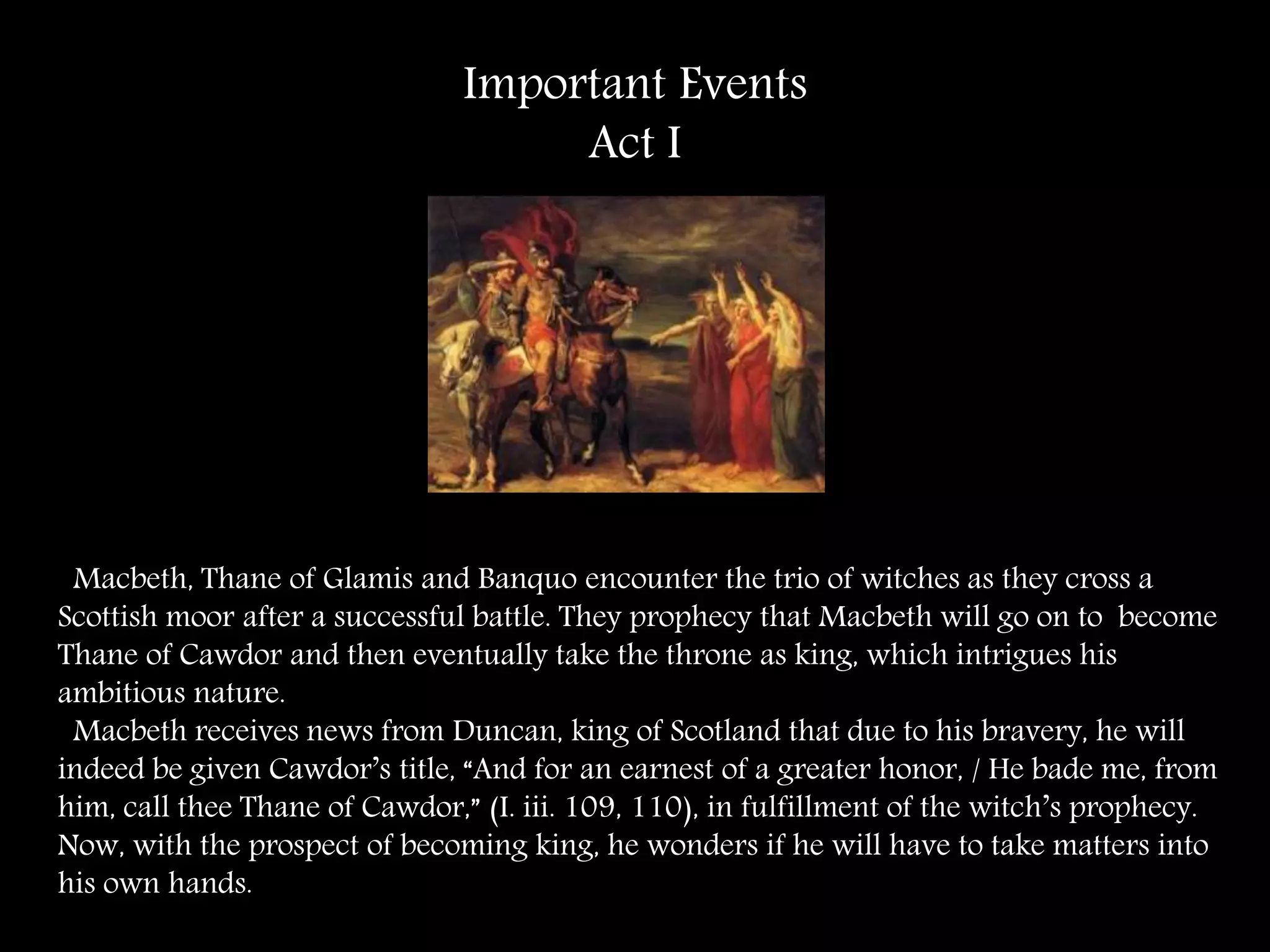 Macbeth Acts 1 - 3 | PPT