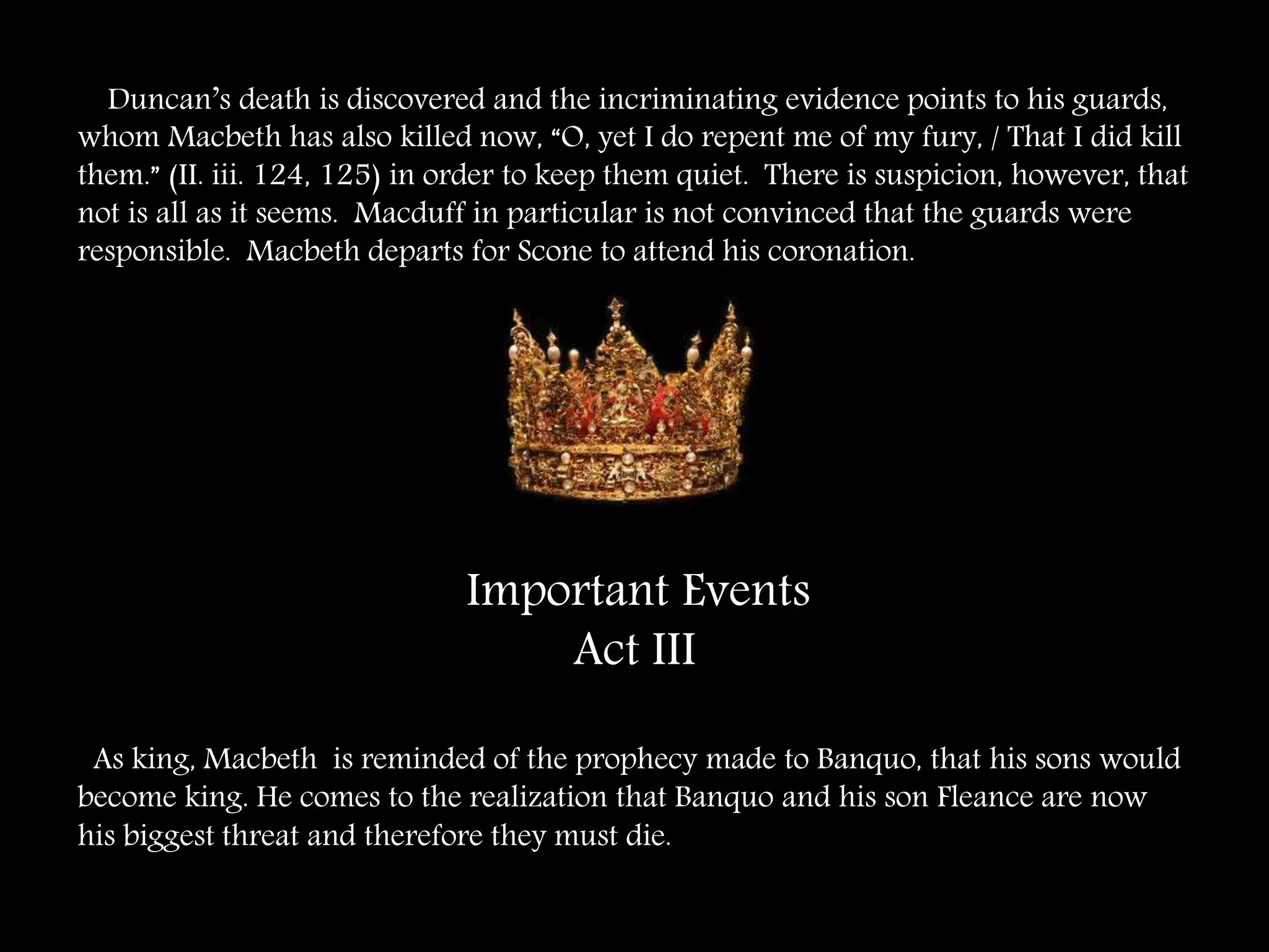 Macbeth Acts 1 - 3 | PPT
