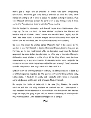 Macbeth report about the book | DOCX