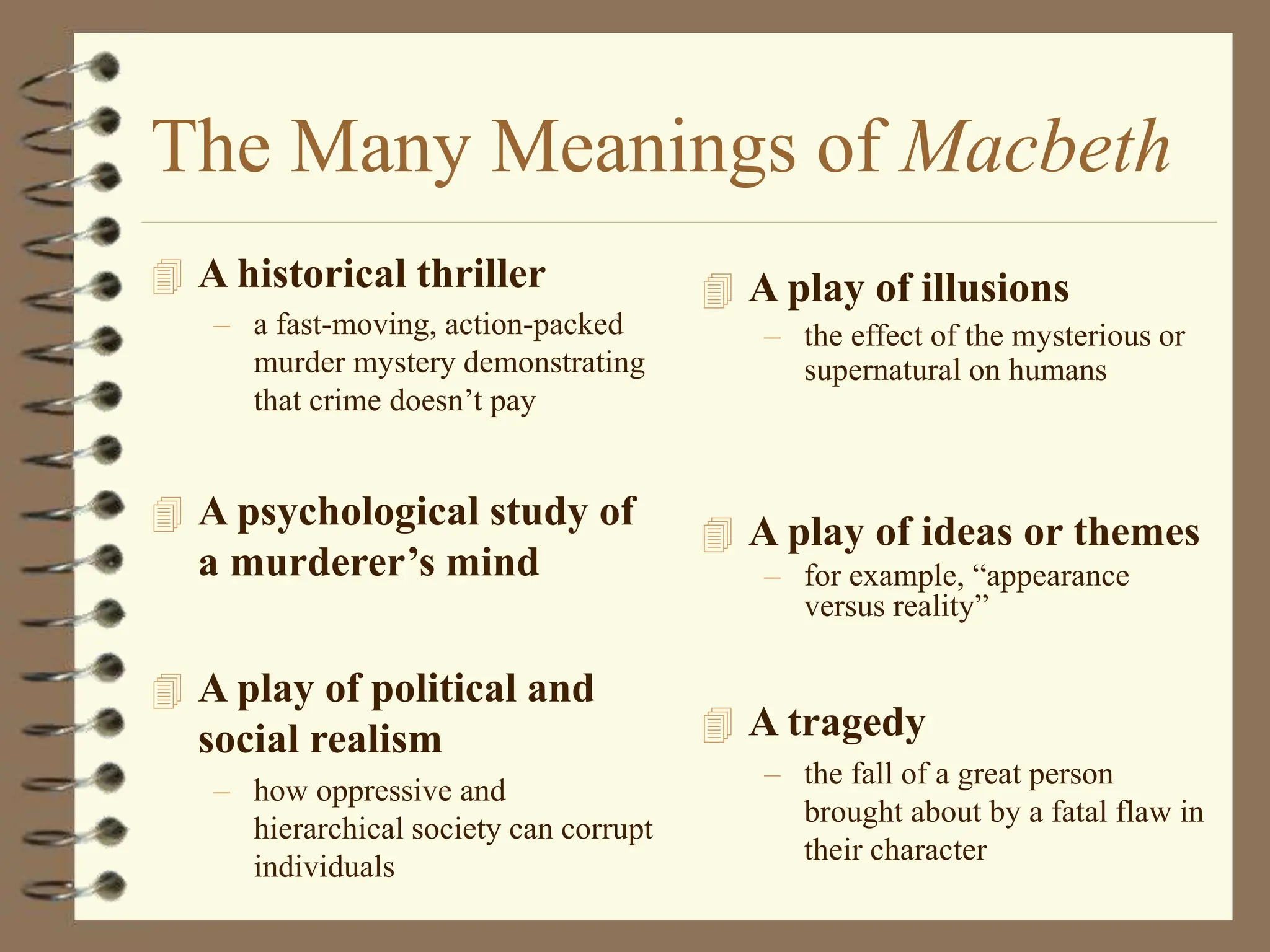 The Tragedy of Macbeth Slide - A brief Introduction | PPT