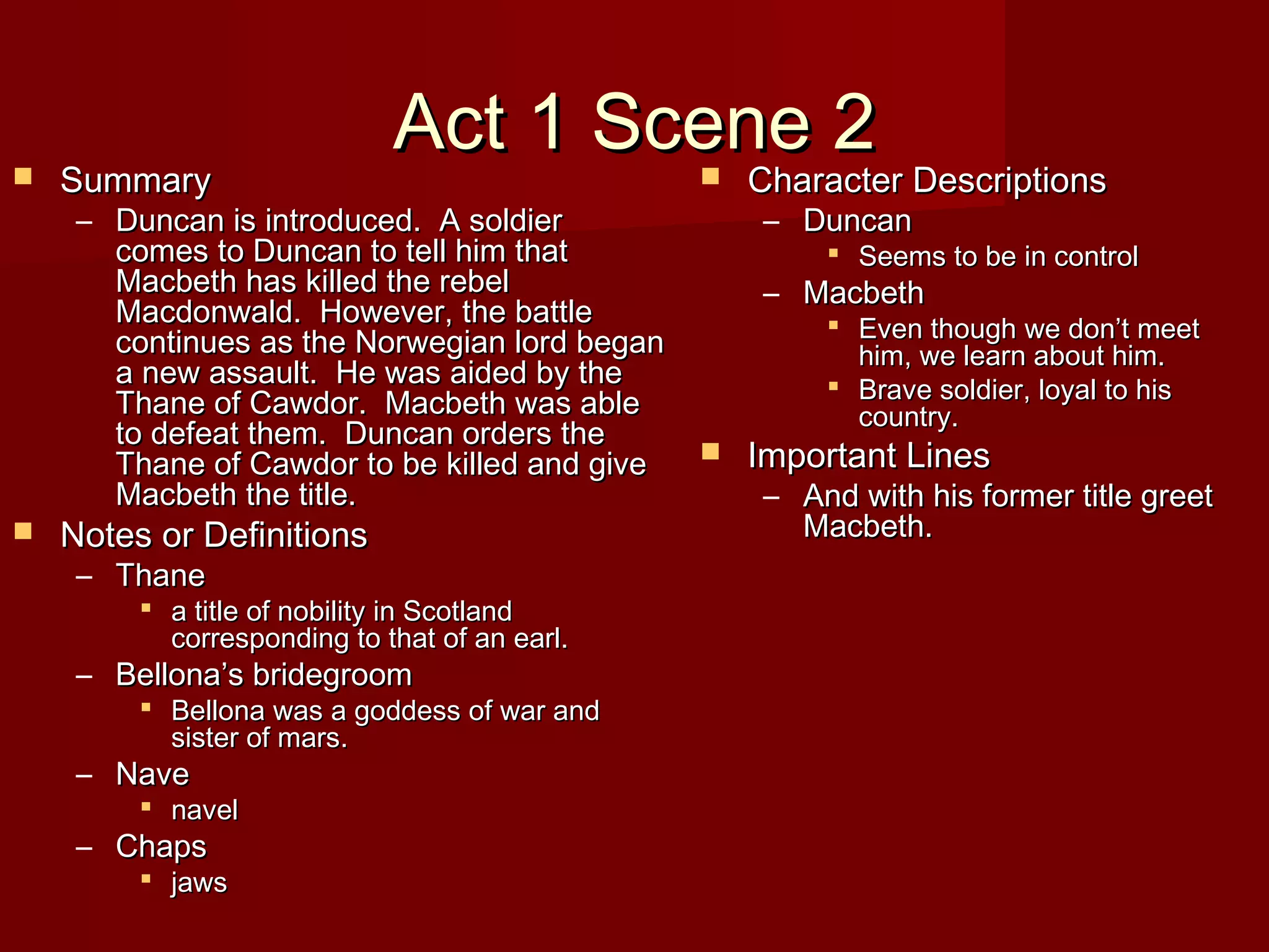 Macbeth act-1-notes- | PPT