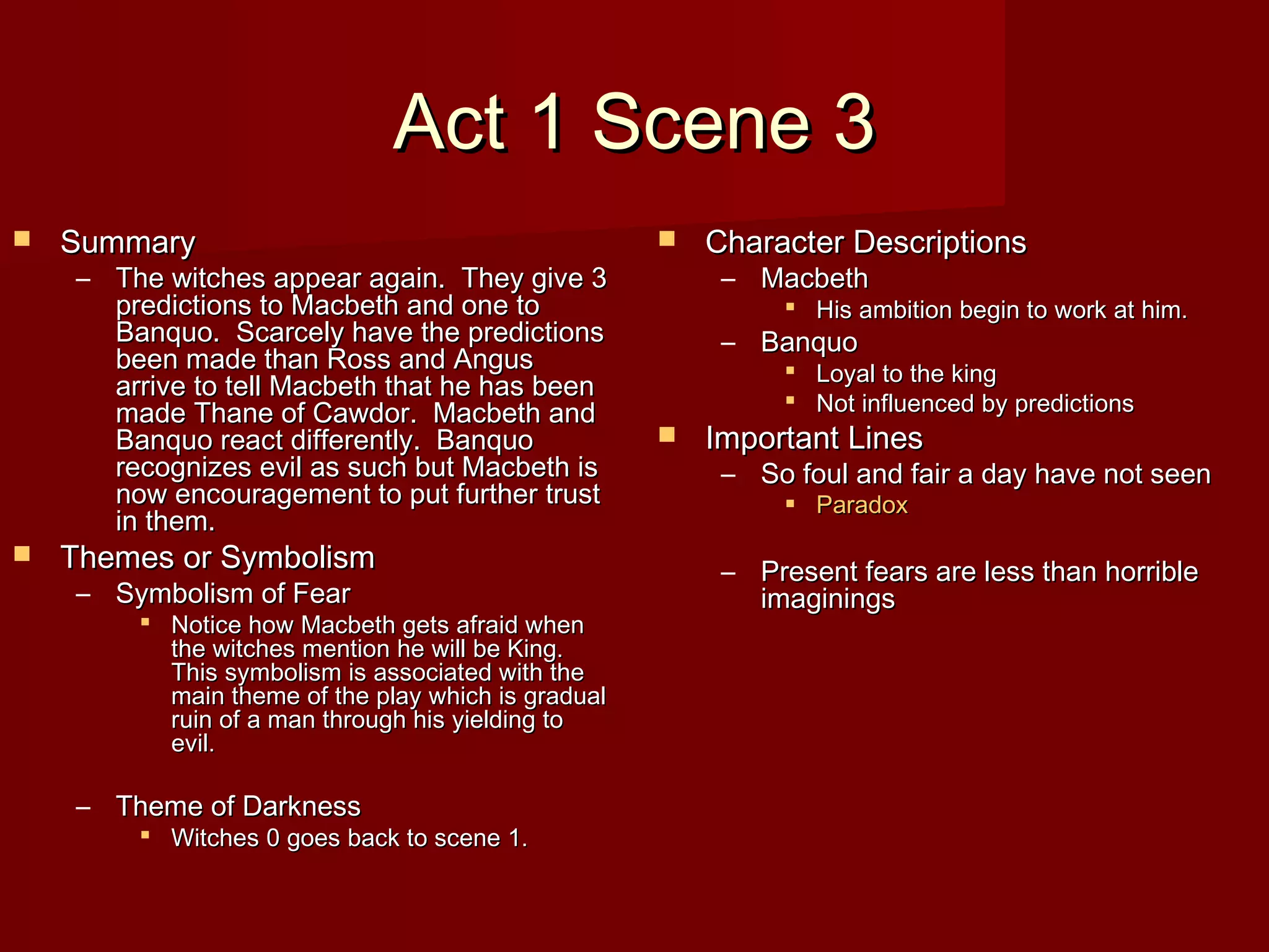 Macbeth act-1-notes- | PPT