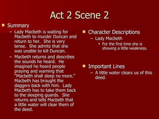Macbeth Act 2 Notes Teacher | PPT