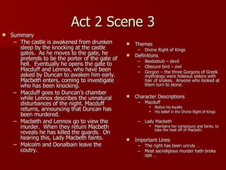 Macbeth Act 2 Notes Teacher | PPT