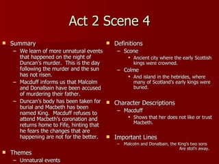 Macbeth Act 2 Notes Teacher | PPT