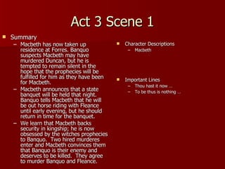 Macbeth Act 3 Notes | PPT
