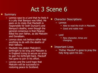 Macbeth Act 3 Notes | PPT