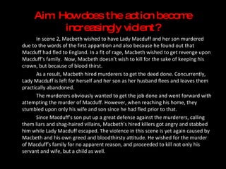 Macbeth Act 4 Scene 2 B Band Extra | PPT | Death, Injury, or Military ...