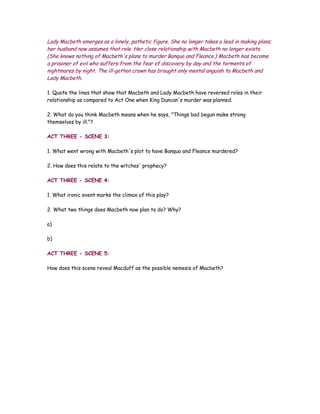 Macbeth Study Guide | DOC