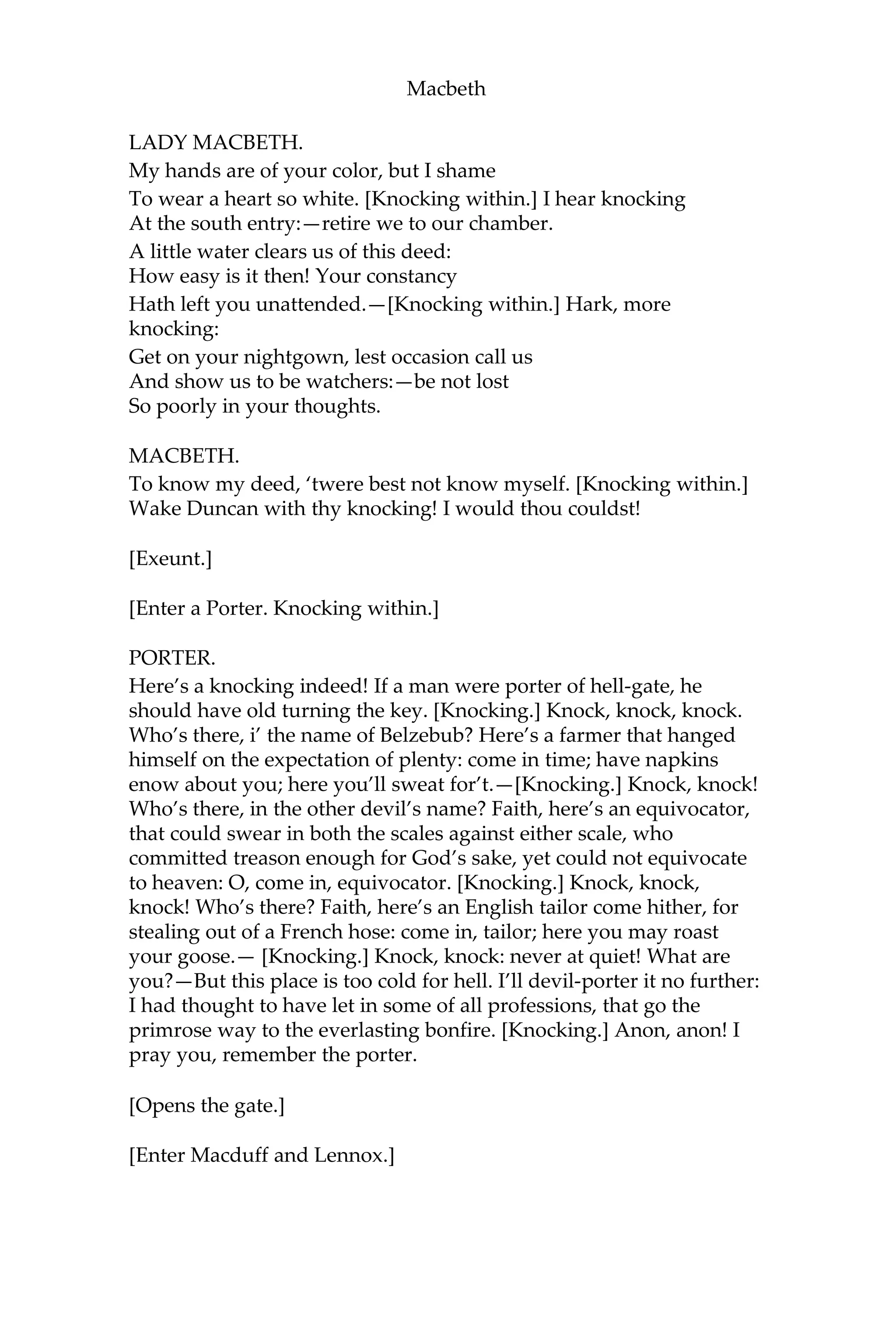 Macbeth william shakespeare | PDF