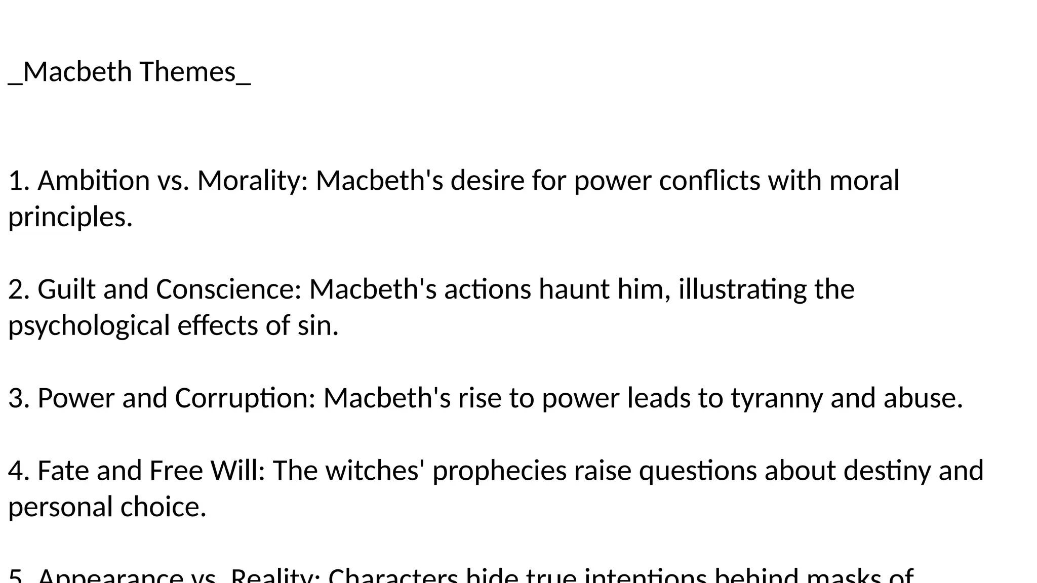 MACBETH plot character and theme for ISC class 11 and 12 | PPTX