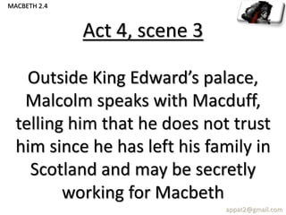 Macbeth 2.4 the play act IV | PPT