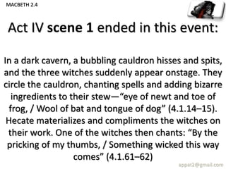 Macbeth 2.4 the play act IV | PPT