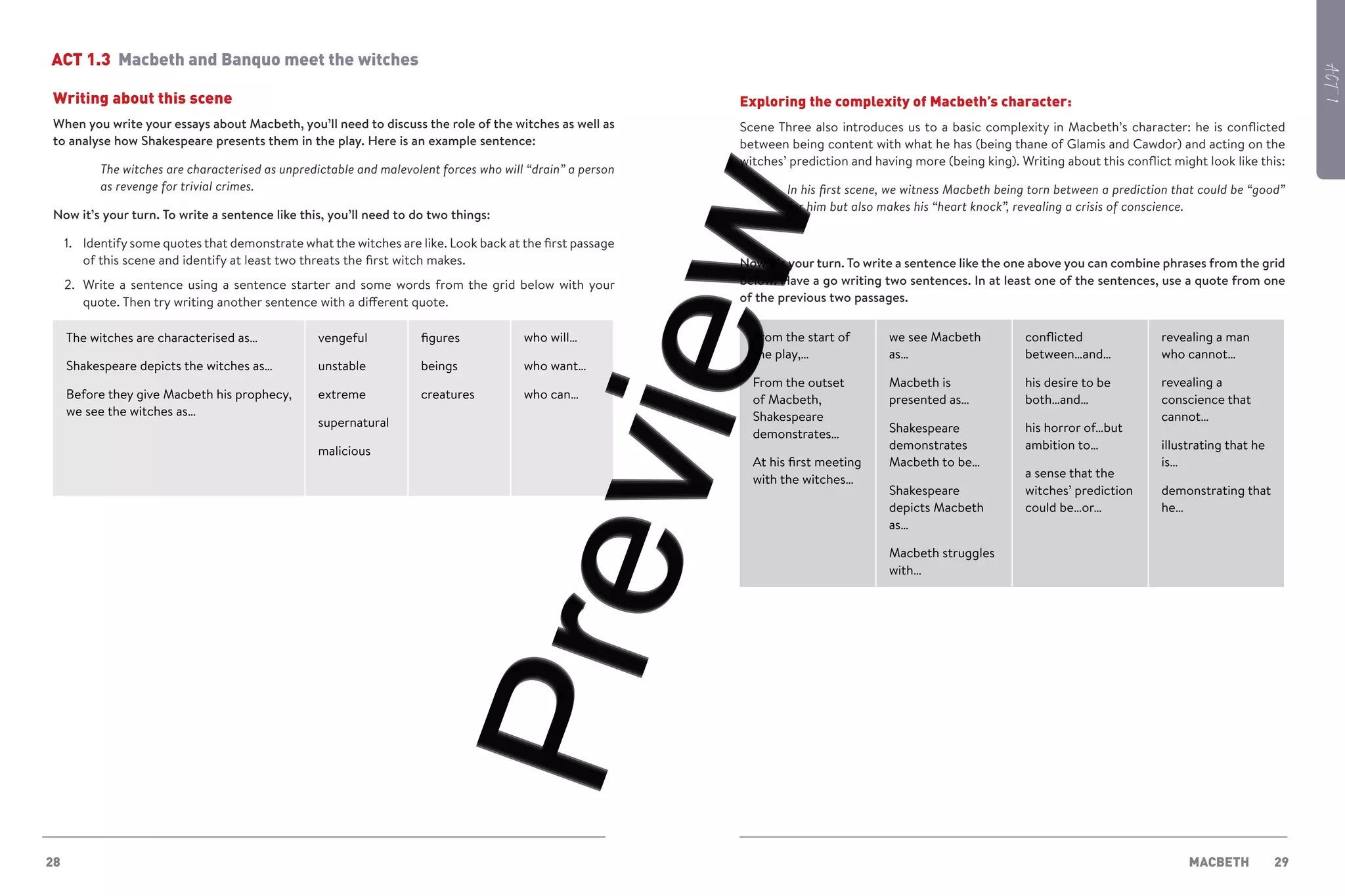 Macbeth act 1 & 2 preview | PDF