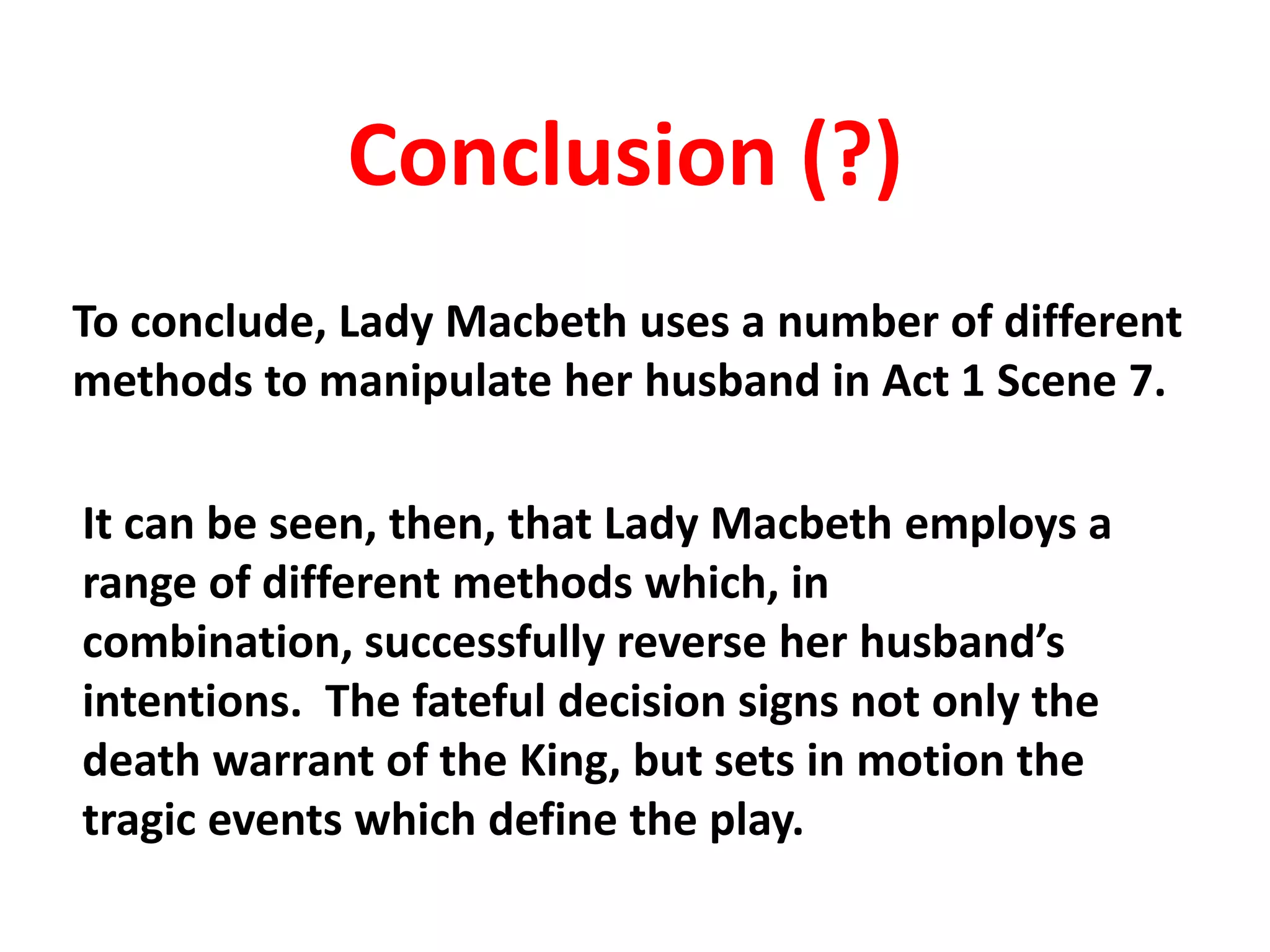 Macbeth Act1scene7 Essay Guide | PPTX