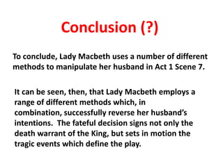 Macbeth Act1scene7 Essay Guide | PPTX