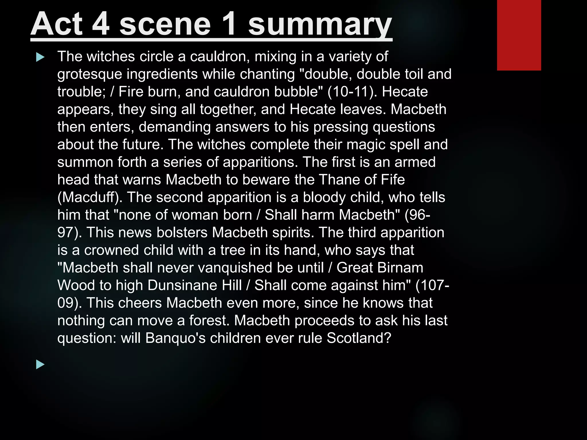 Macbeth act 4 scene 1 | PPTX