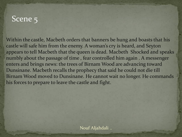 Macbeth,act 5, scene 5,6,7,8,9 by nouf | PDF