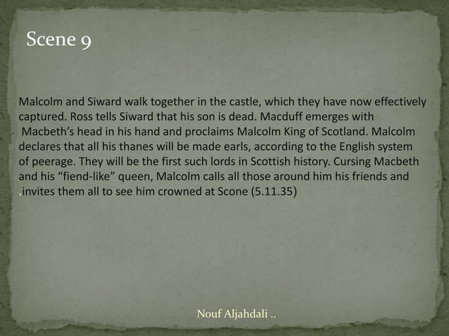 Macbeth,act 5, scene 5,6,7,8,9 by nouf | PDF