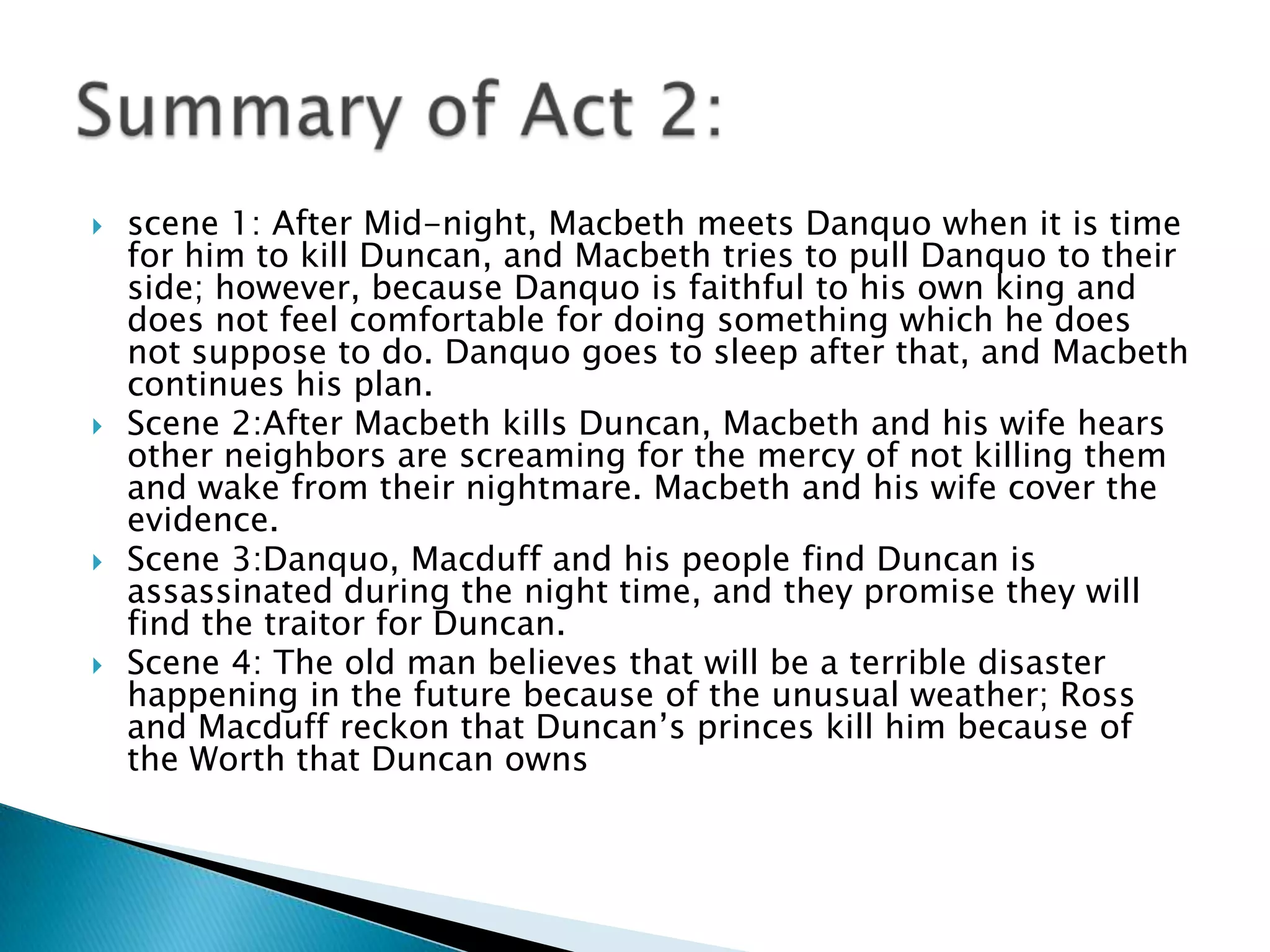 Macbeth act presentation | PPTX