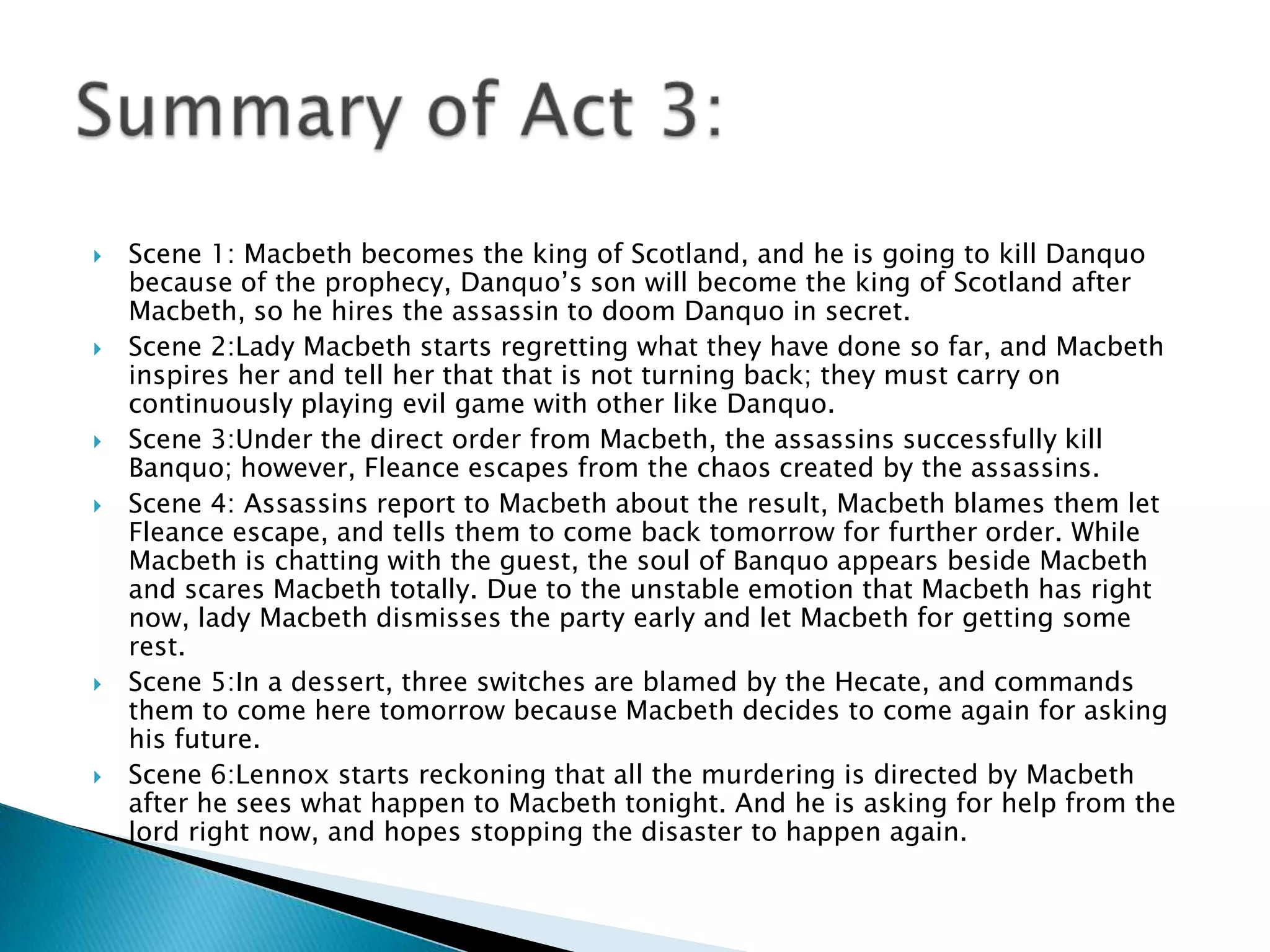 Macbeth act presentation | PPTX