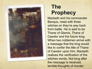 Macbeth English assignment: Presentation Act i-iii | PPTX