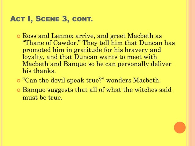 Macbeth ( analysis of acts ) | PDF