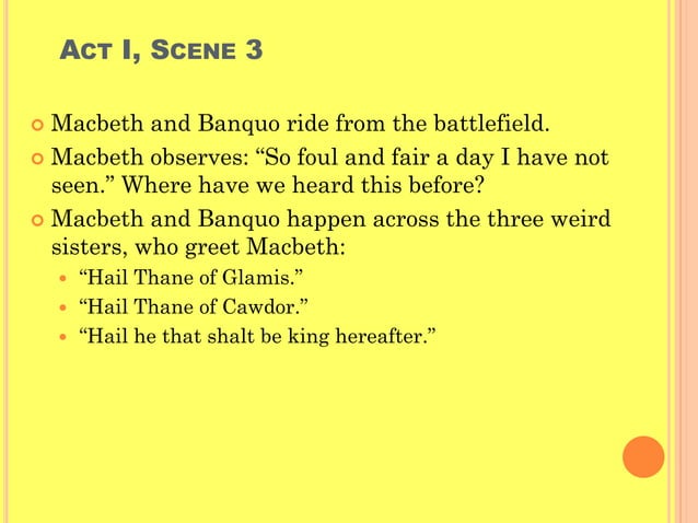 Macbeth ( analysis of acts ) | PDF